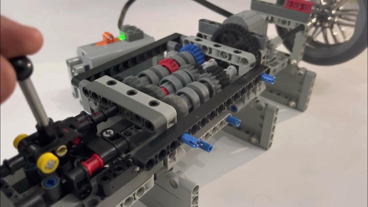 6 Speed Realistic LEGO Technic Gearbox in Action - YouTube