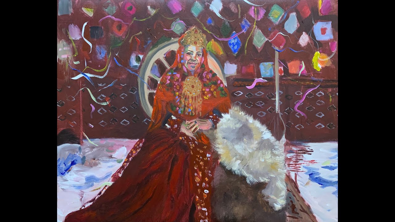 ACRYLIC PAINTING~i painted a nomad woman (speed painting) - YouTube