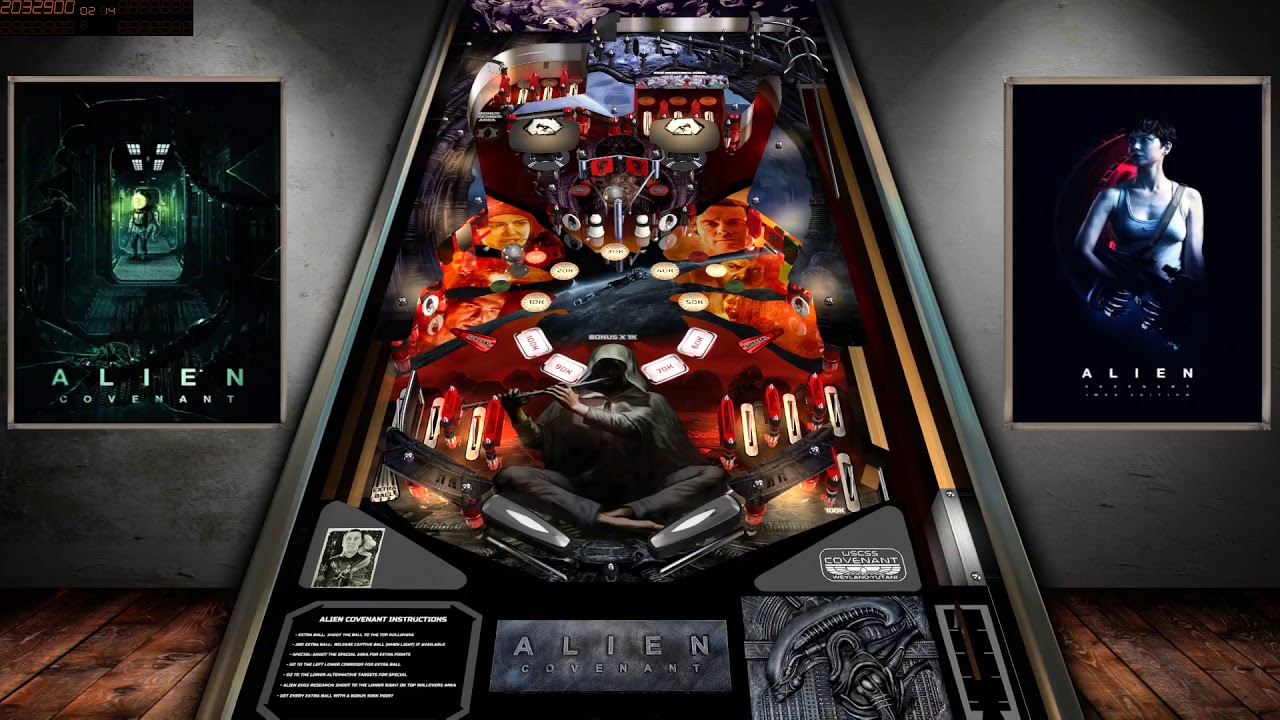 Alien Covenant Pinball (WIP) VPX - YouTube