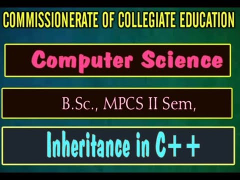 CCE || Computer Science - Inheritance In C++ || LIVE With S Yamuna Rani - YouTube