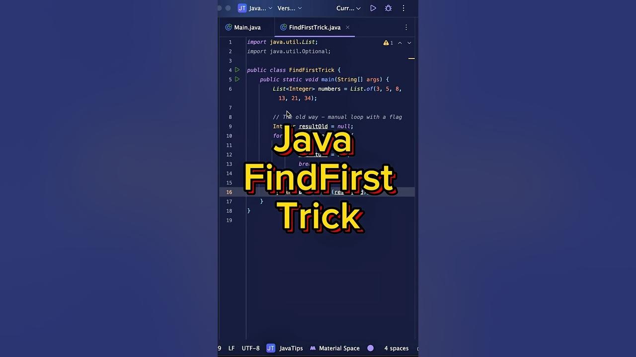 Java FindFirst Trick - YouTube