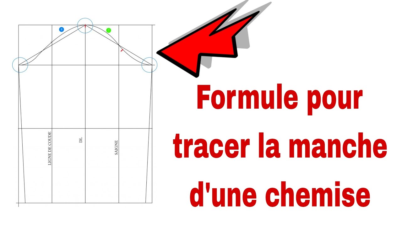 Le tracé d'une manche de la chemise - YouTube