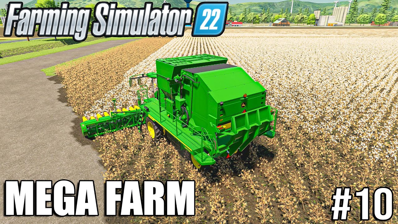 I Started the COTTON HARVEST and MADE a MILLION | MEGA FARM | Farming ...