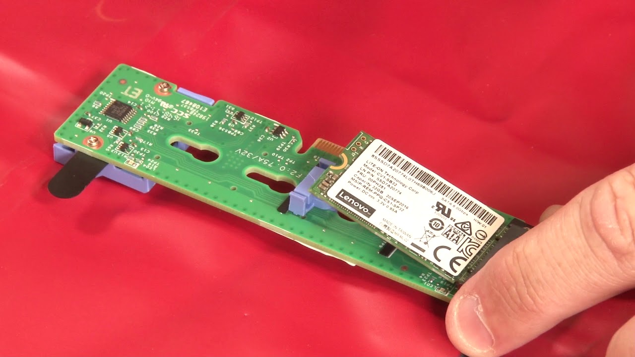 Lenovo ThinkSystem SR650 installing an M.2 backplane and drive - YouTube