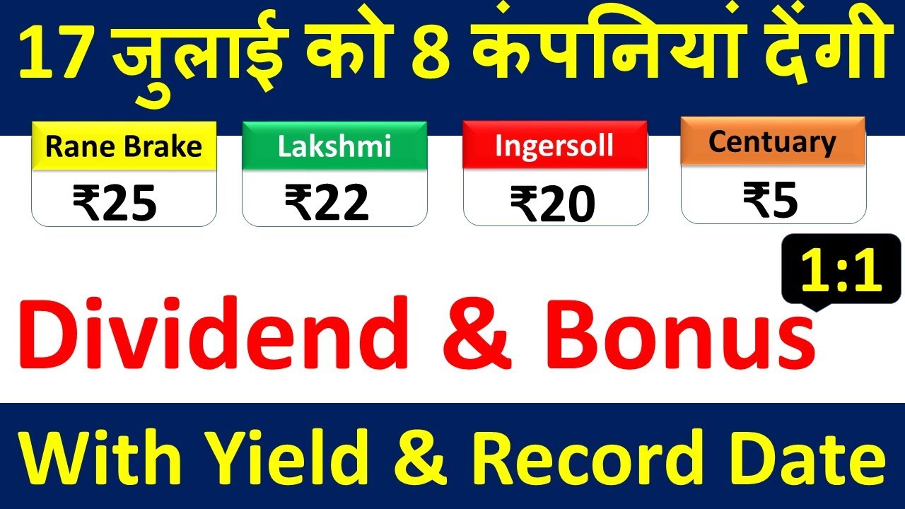 8 Dividend Share Today | Upcoming Dividend | Bonus Share With Record ...
