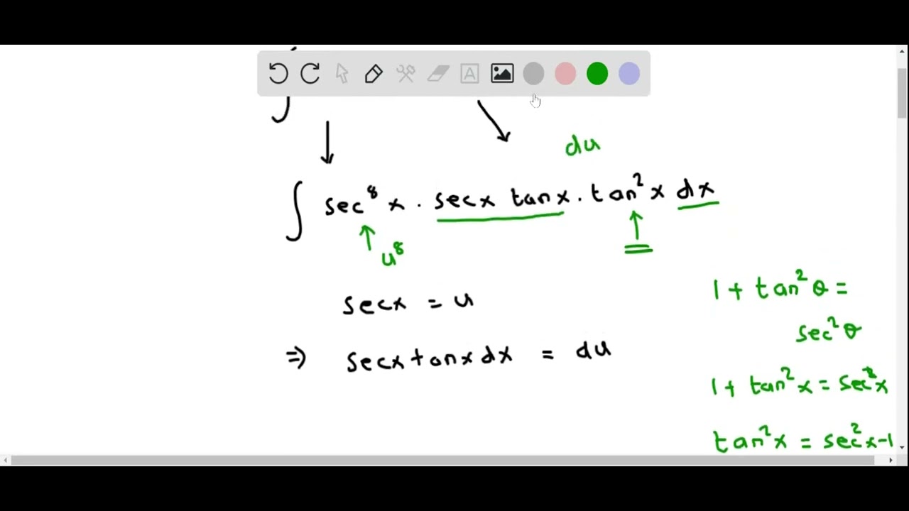 Calculus Evaluate integral of sec power 9 x times tangent cube x - YouTube