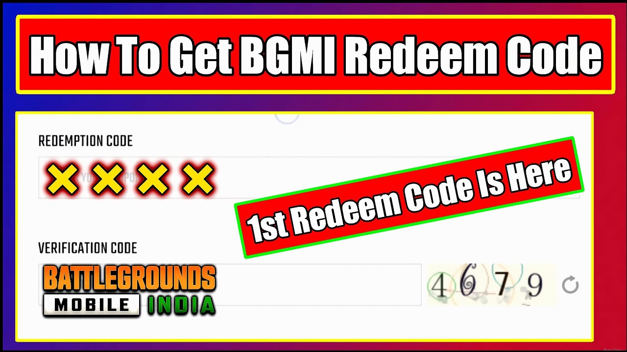 How To Get BGMI Redeem Code | Get 1st Redeem Code Of BGMI - YouTube
