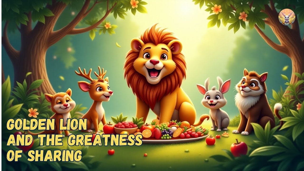 Golden Lion and the Greatness of Sharing | Bedtime Stories for Kids ...
