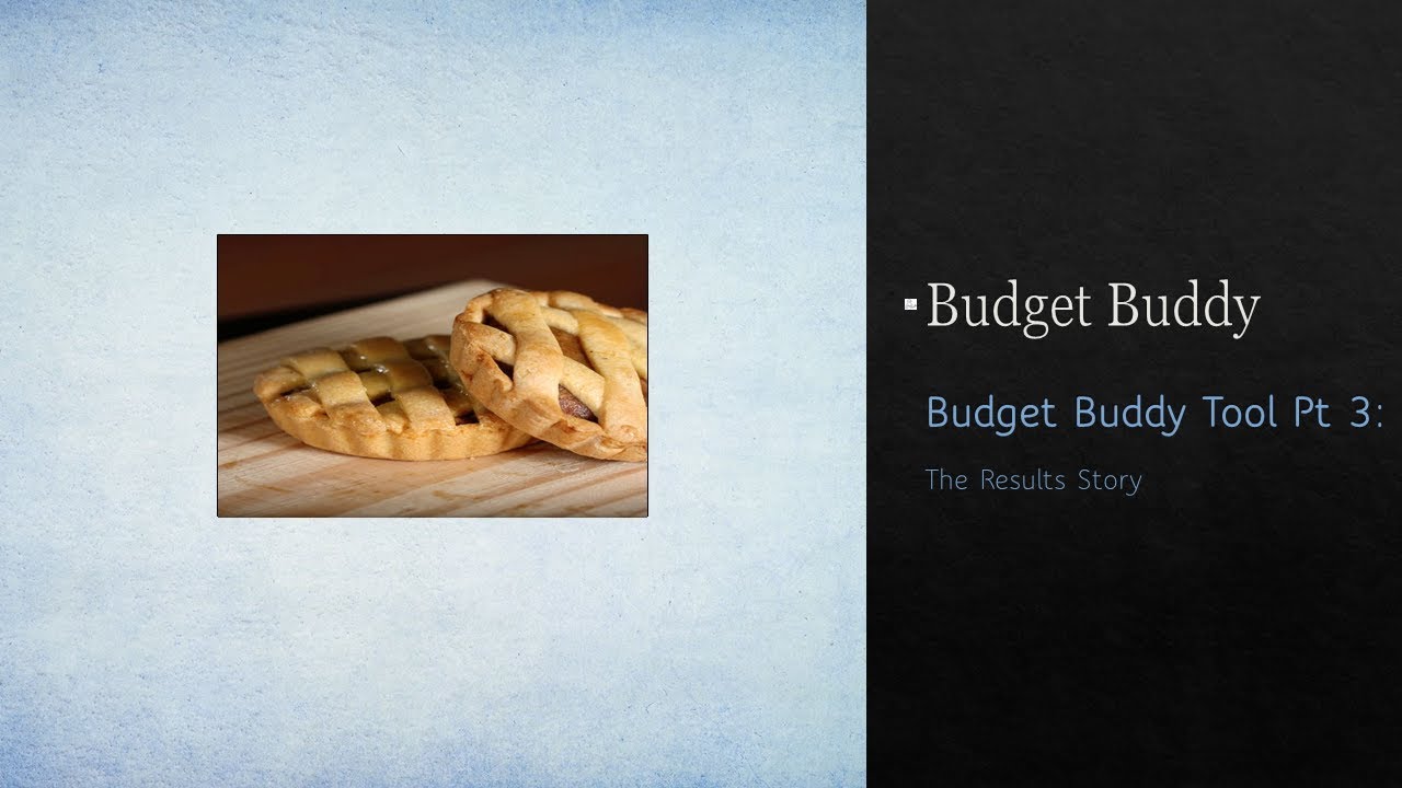 The Budget Buddy Tool Pt 3: The Results Story - YouTube