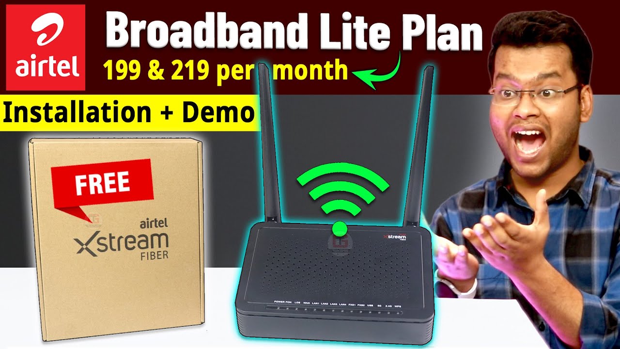 Airtel Broadband Lite Plan Installation | Airtel Backup Plan Review ...