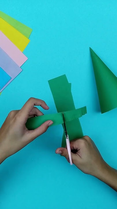 Diy Paper Christmas Tree Craft Diy Christmas Tree Paper Craft Handmade Decorations Easy