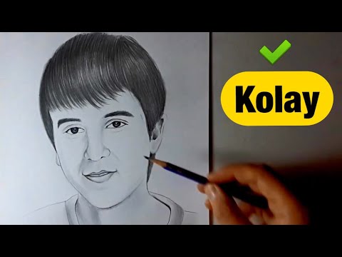 Kolay Erkek Portre Yüz Çizimi