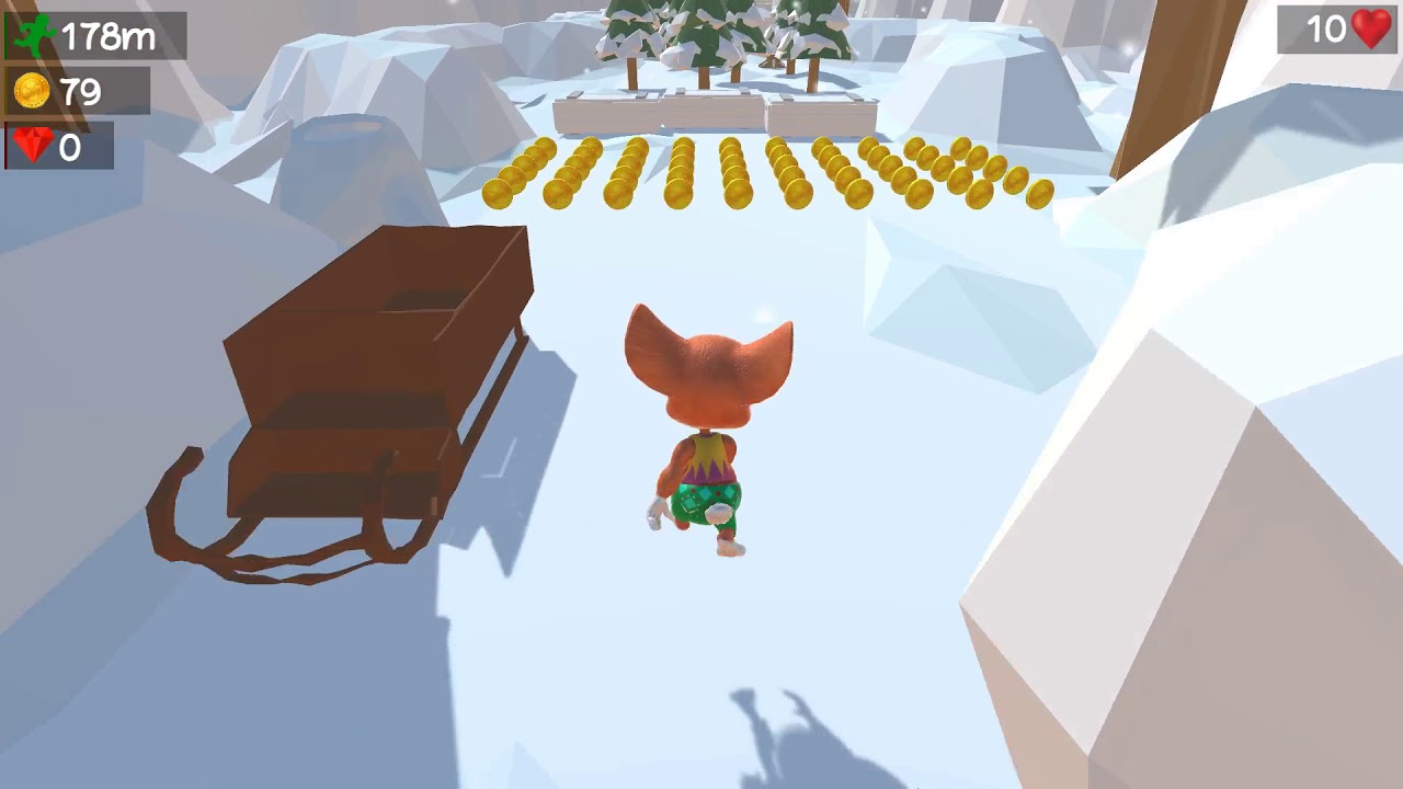 UNITY 3D ENDLESS RUNNER GAME: SNOW STAGE TEST GAMEPLAY - YouTube