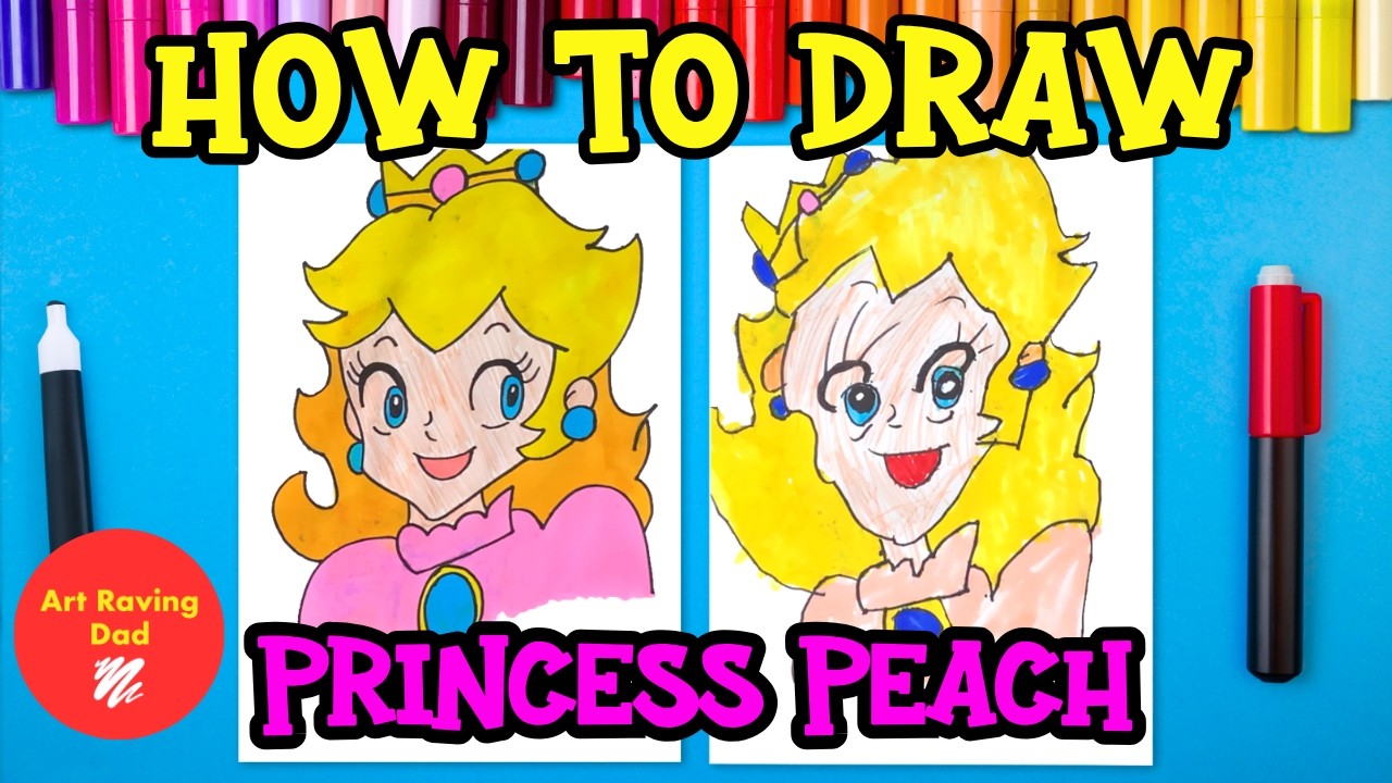 How To Draw Princess Peach from Super Mario - YouTube