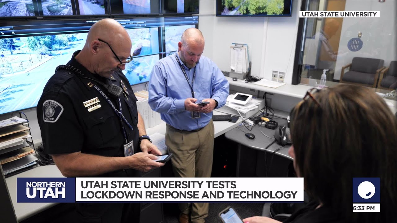 USU tests campus lockdown system - YouTube