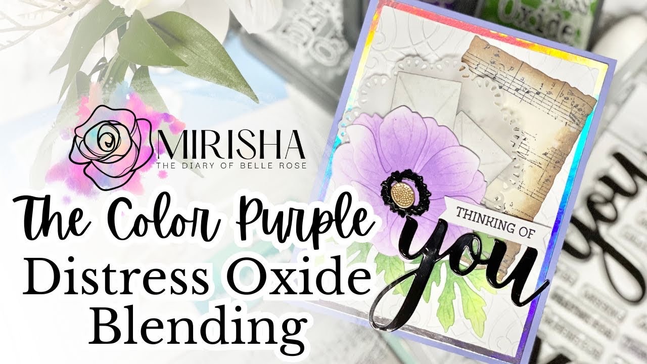 The Color Purple Movie Themed Inspired Card - Distress Oxide Blending ...