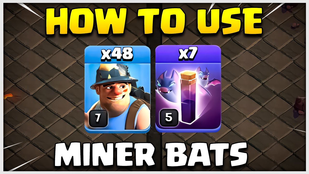 How To Use Miner Bats Spell TH13 Attack Strategy COC - YouTube
