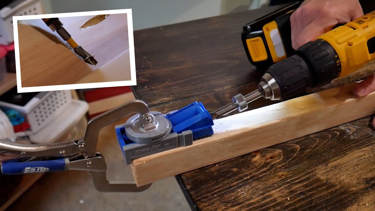 How to use a Pocket Hole Jig on Wood Projects - YouTube