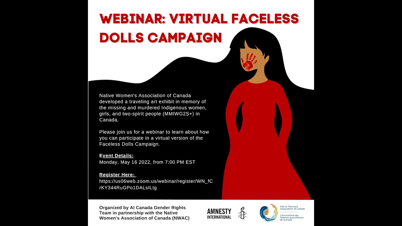 Learn more about the NWAC's Faceless Dolls Campaign and how you can ...