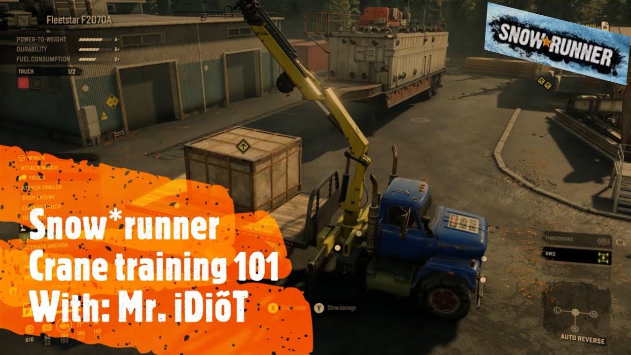 Snowrunner - crane training 101 - YouTube