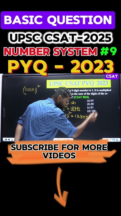 UPSC CSAT 2025 number system pyq 2023 #csat #upsc #prelims #puremaths #shorttrick #arithmetic # ...