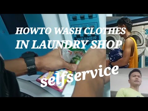 HOW TO WASH CLOTHES IN LAUNDRY SHOP MACHINE, WASHING PROCEDURE step by ...