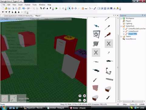 How to add weapons to starter pack - roblox - YouTube