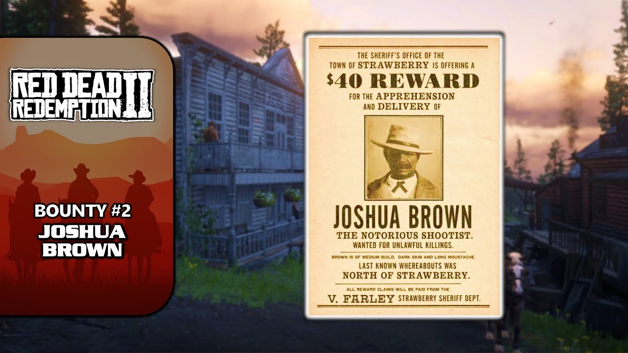 RDR2 [100% Walkthrough] - Bounty #2: Joshua Brown - YouTube