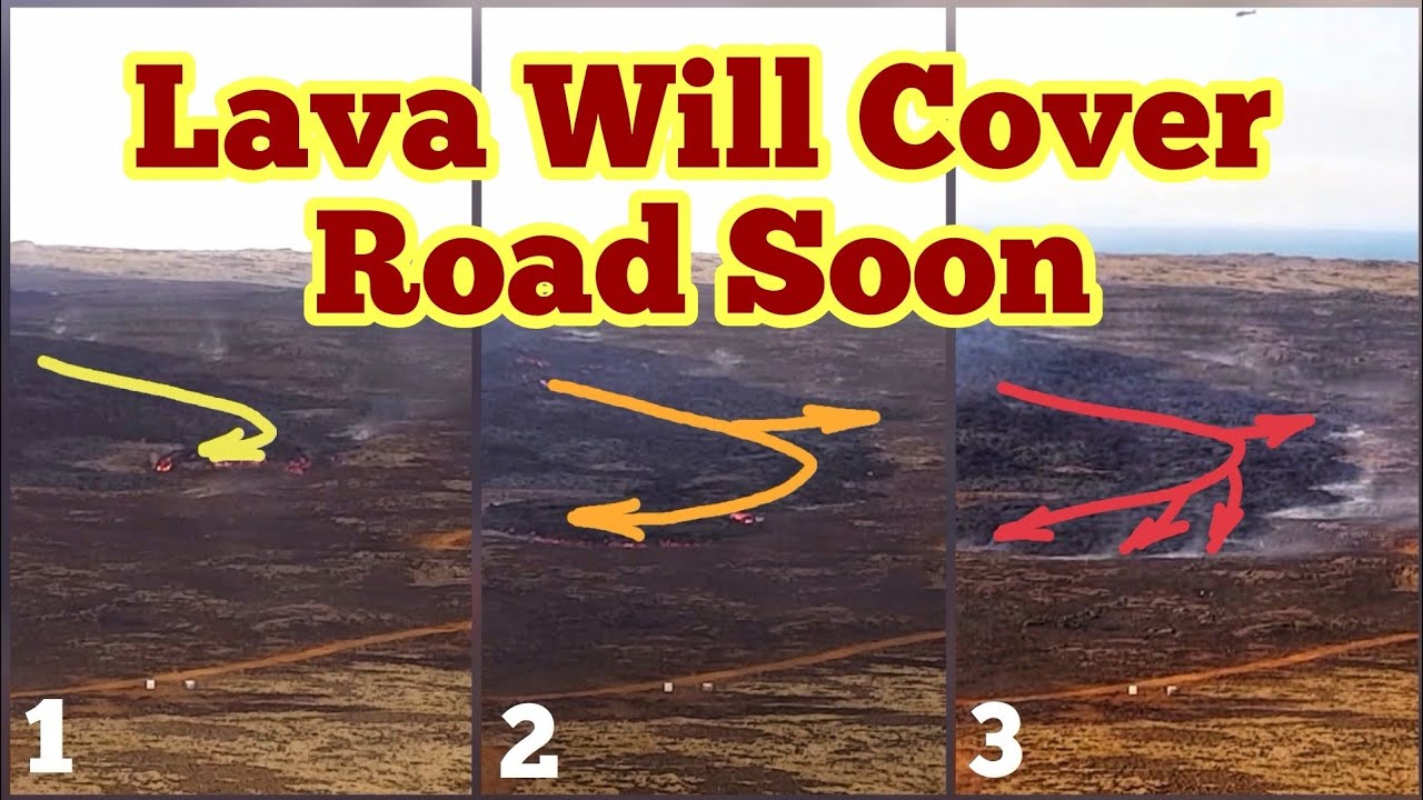 Lava Will Cover Road Soon In Iceland Litli-Hrútur Fagradalsfjall ...