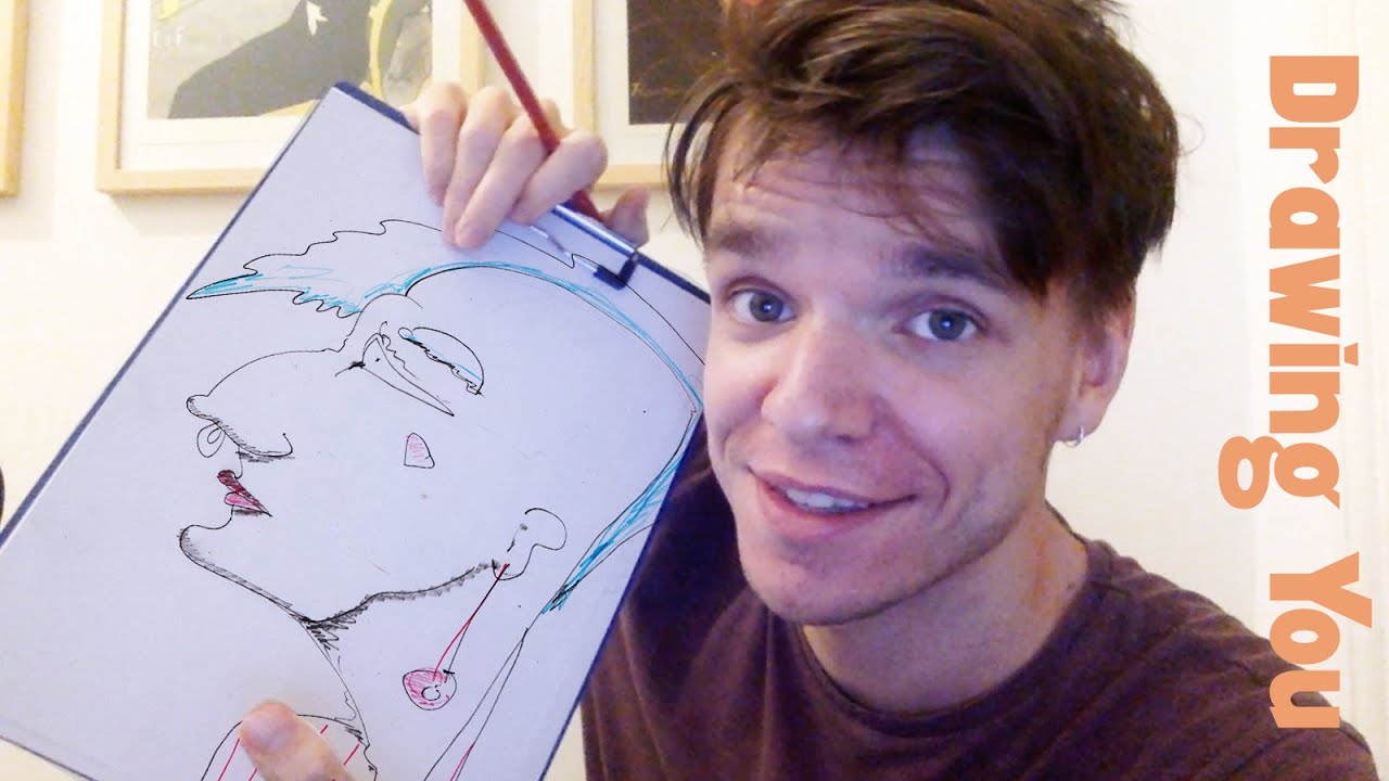 ASMR Drawing You // Whisper // Pencil // Sketching // Doodling ...