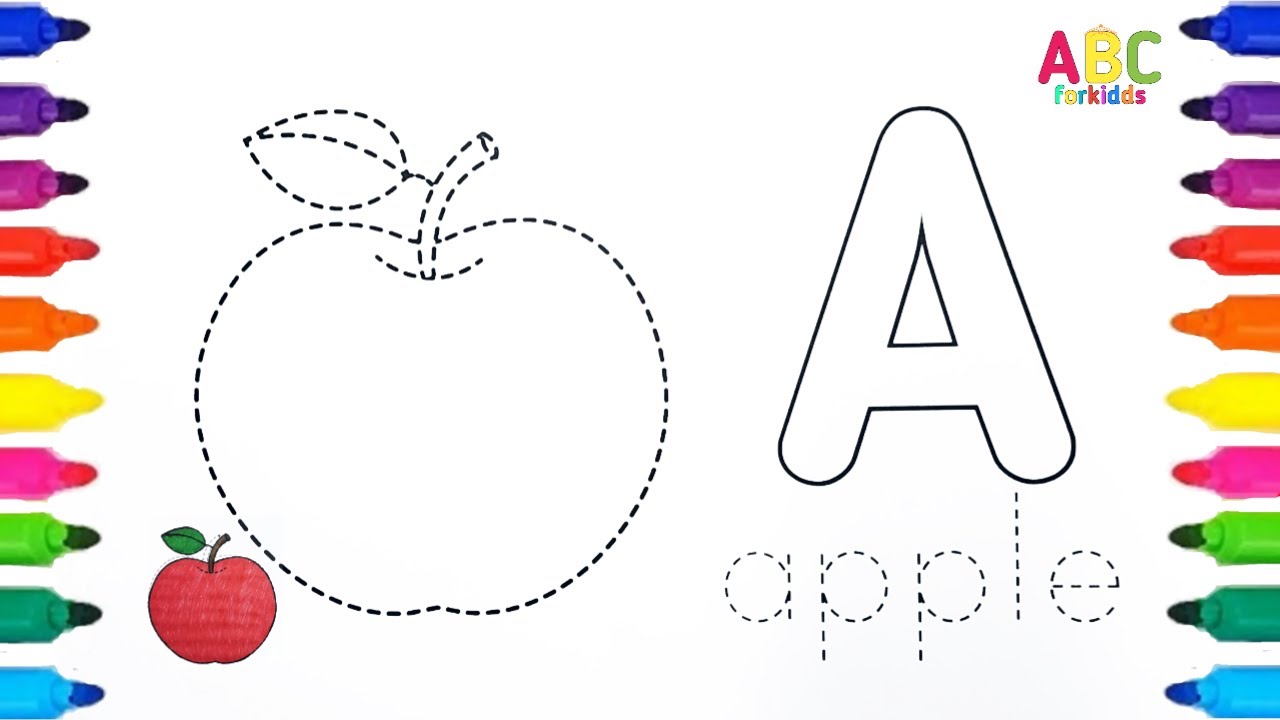 [ 편지 놀이 ] A - Z | ABCD | learn english | alphabet coloring | a for ...