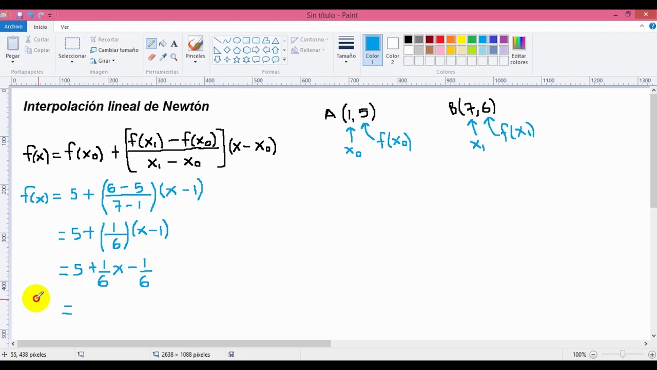 Interpolación lineal de Newton - YouTube