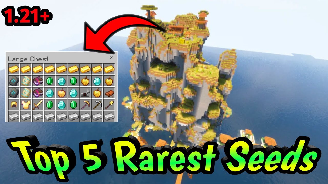 Top 5 Rarest Seeds For Minecraft 1.21+ Bedrock & PE | (Don't Miss ...