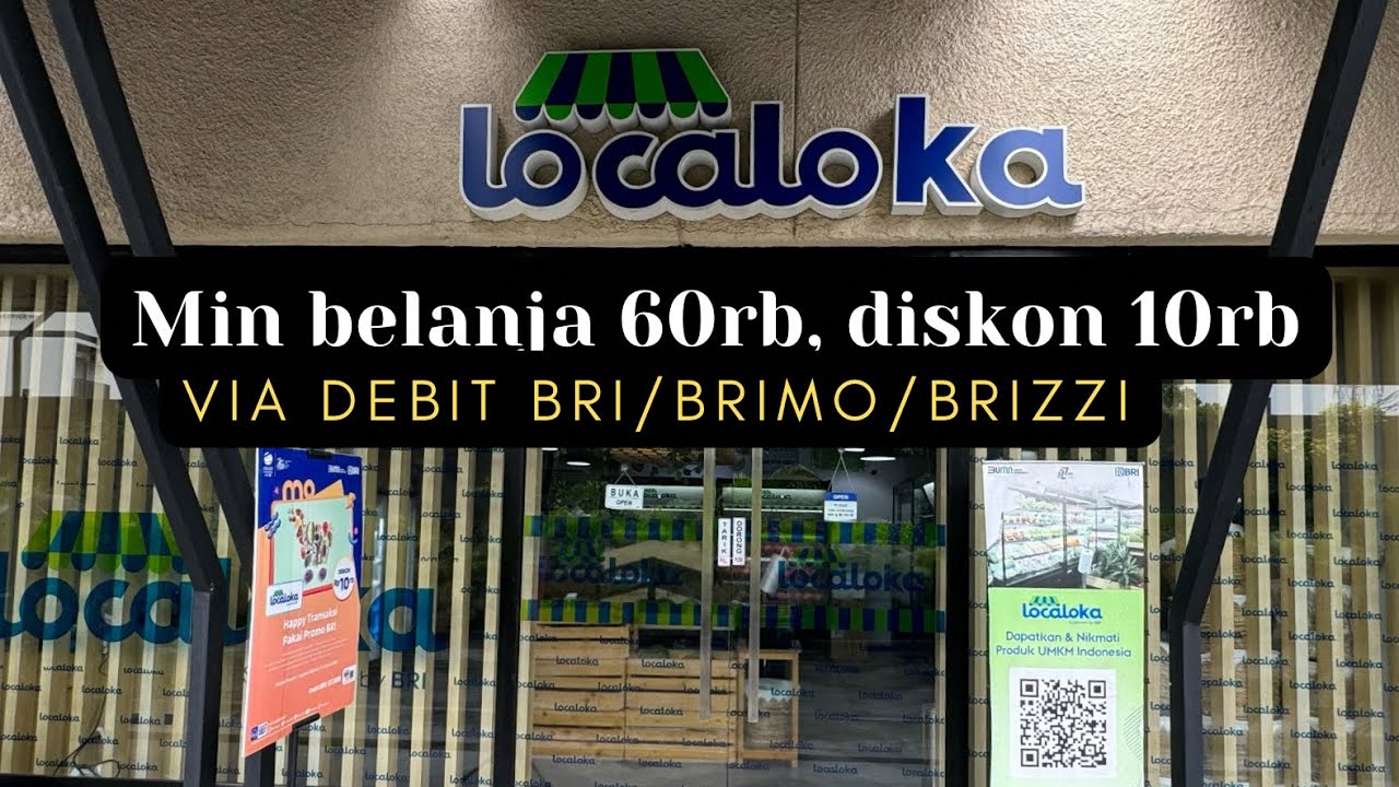 LOCALOKA min belanja 60RB diskon 10RB via Debit BRI / BRIMO / BRIZZI ...