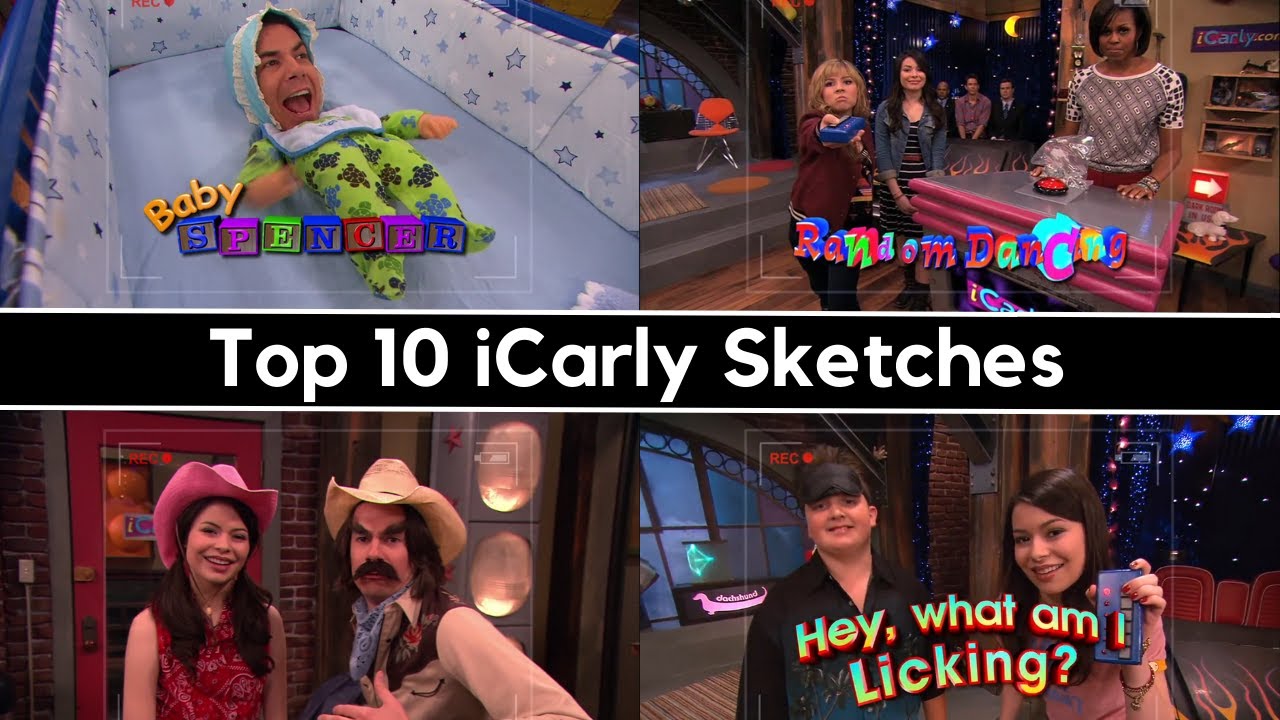Top 10 iCarly Web-show Sketches/Bits - YouTube