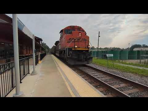 BNSF empty coal train rides through Bangor Michigan - YouTube