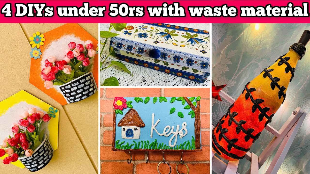 4 Beautiful DIYs Below 50rs DIY Home Bedroom Decor Ideas With Waste 4-beautiful-diys-below-50rs-diy-home-bedroom-decor-ideas-with-waste