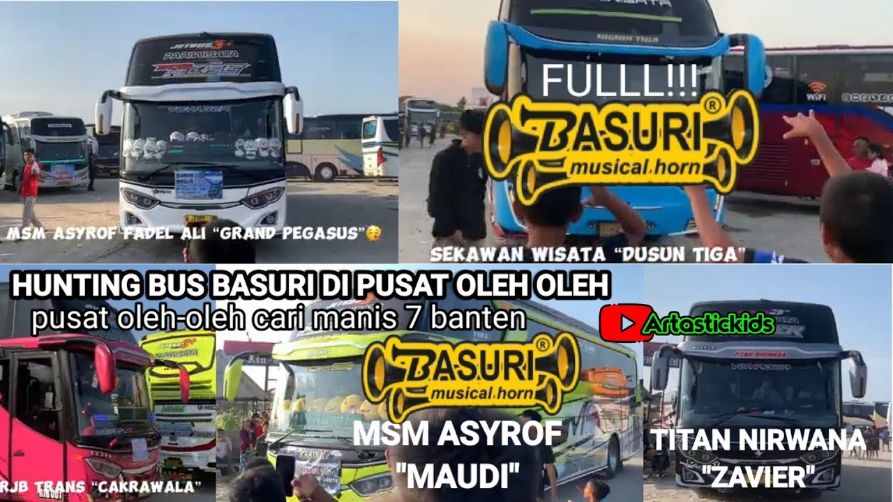 FULL BUS TELOLET BASURI hunting bus di pusat oleh oleh CM7 banten‼ ...