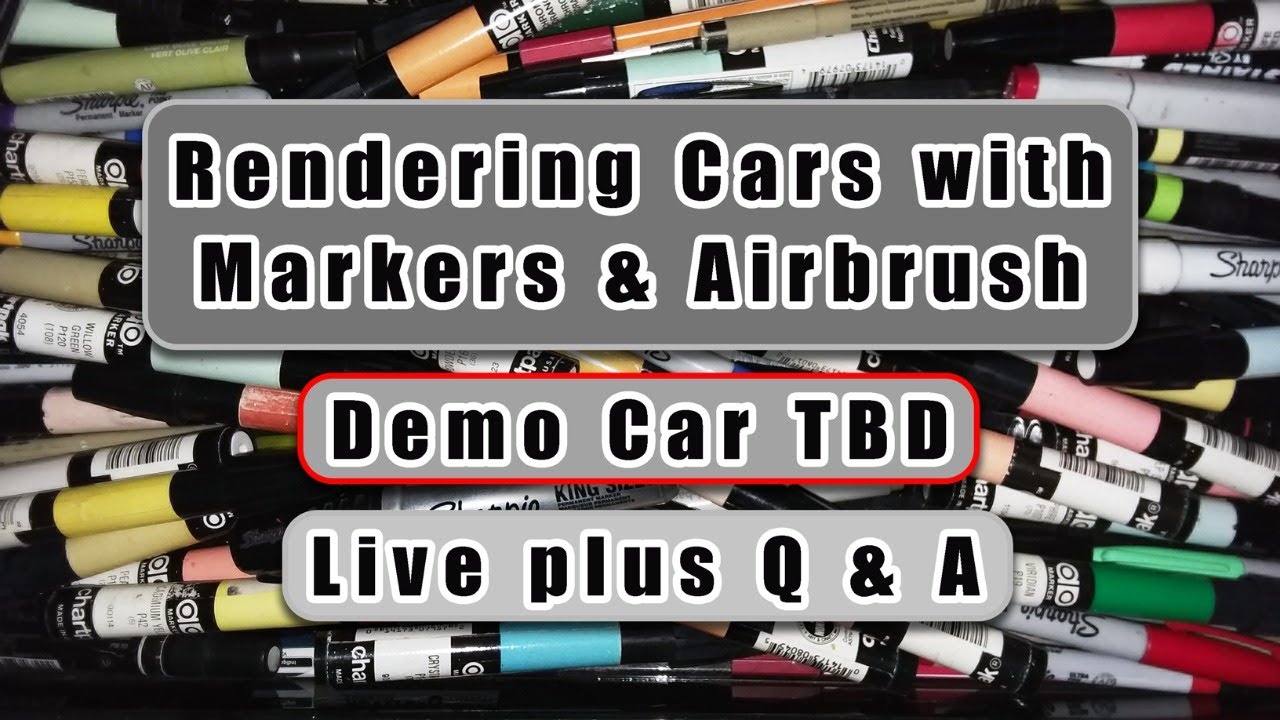 Car Design Marker & Airbrush Rendering || How To Draw || Demo - YouTube