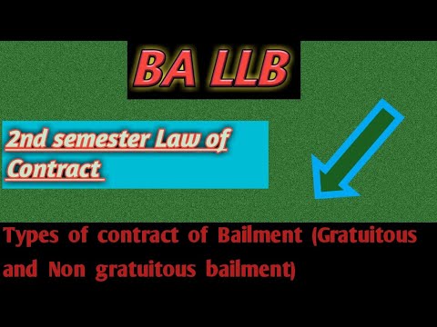 Types of contract of bailment ! Gratuitous and non gratuitous bailment ...
