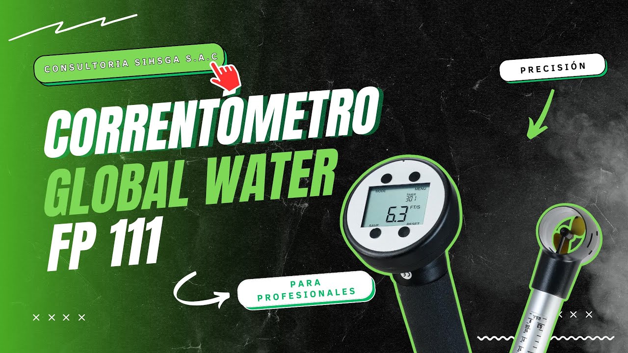 CORRENTÓMETRO GLOBAL WATER FP111 - YouTube