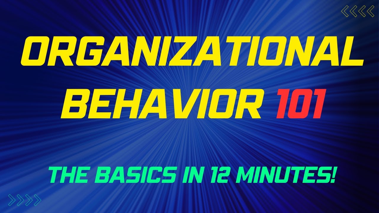 Organizational Behavior 101: The Basics Explained in 12 Minutes - YouTube