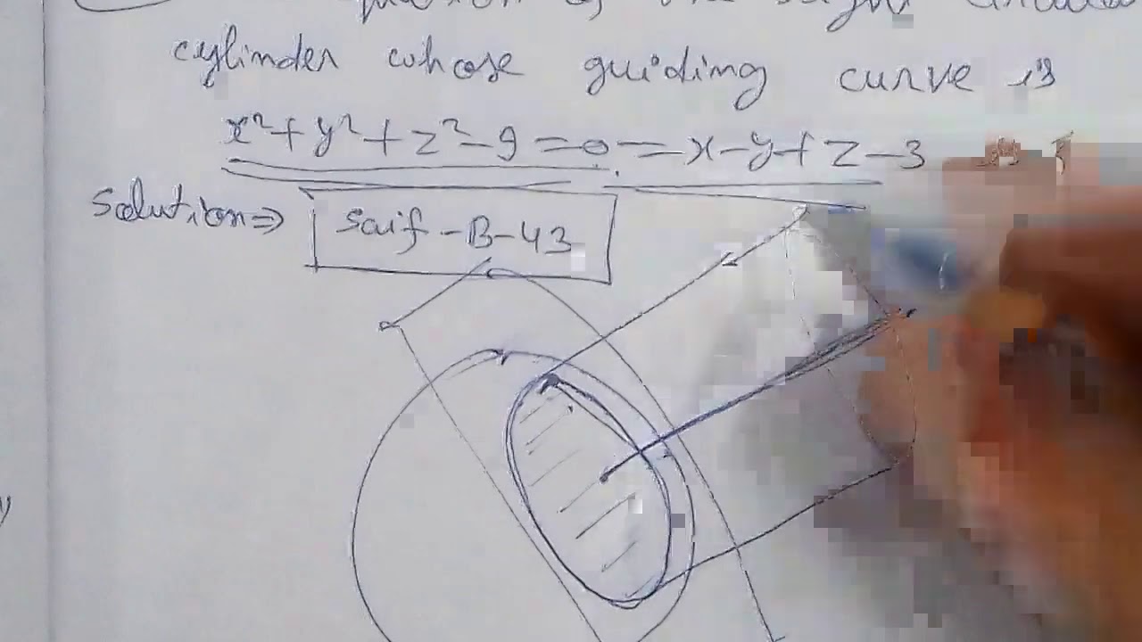 Find The Equation Of The Cylinder Whose Guiding Curve Is X 2 y 2 z 2 9 find-the-equation-of-the-cylinder-whose-guiding-curve-is-x-2-y-2-z-2-9
