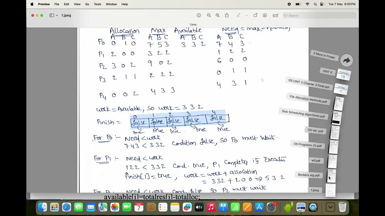 OS Lab || C program to implement Bankers Algorithm for Deadlock Avoidance || Operating Systems ...