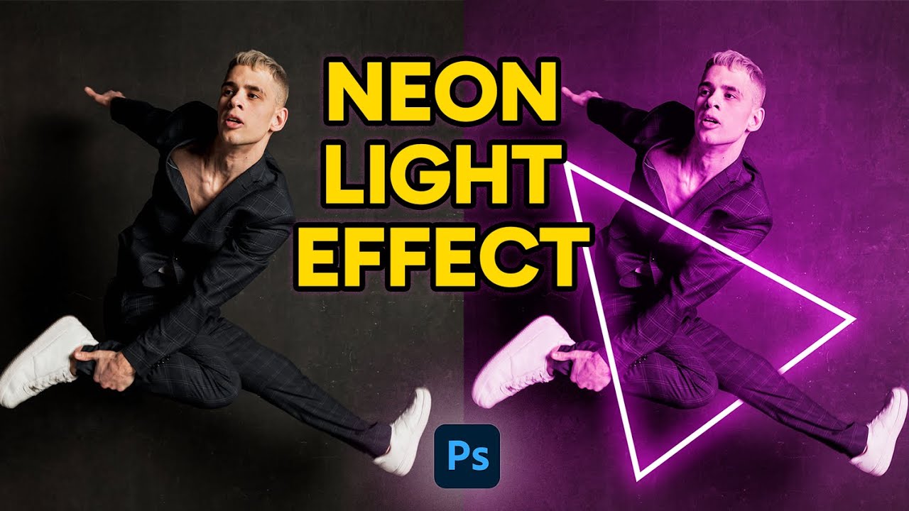 Neon Light Effect in adobe photoshop - YouTube