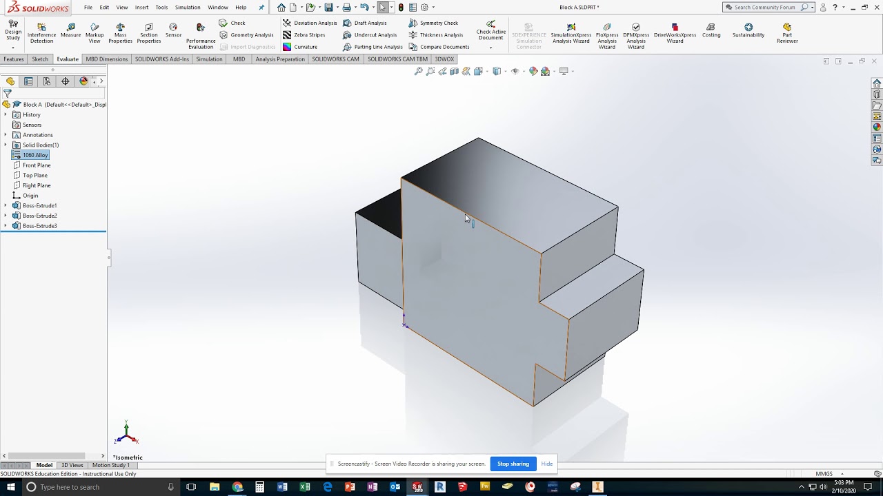 SolidWorks- Mass Properties and Materials - YouTube
