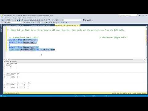 Right Join or Right Outer Join in MS SQL - YouTube
