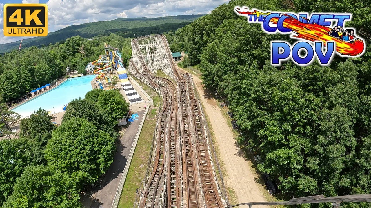 Comet POV (Front Row, 4K 60FPS), Six Flags Great Escape PTC Wood ...