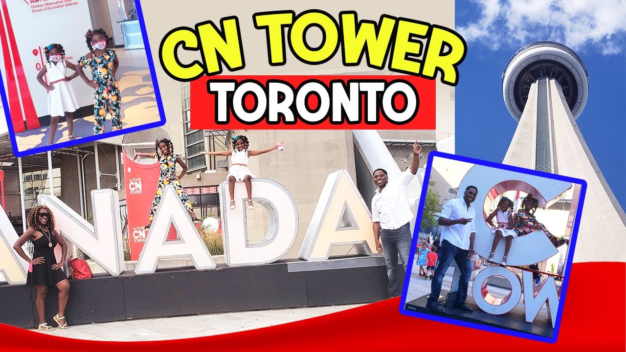 WE WENT TO A 360° ROTATING RESTAURANT | Visiting CN Tower Toronto ...