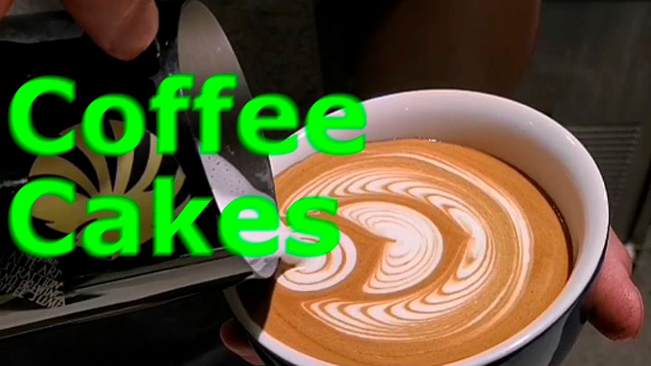 Barista art & yummy cakes - YouTube